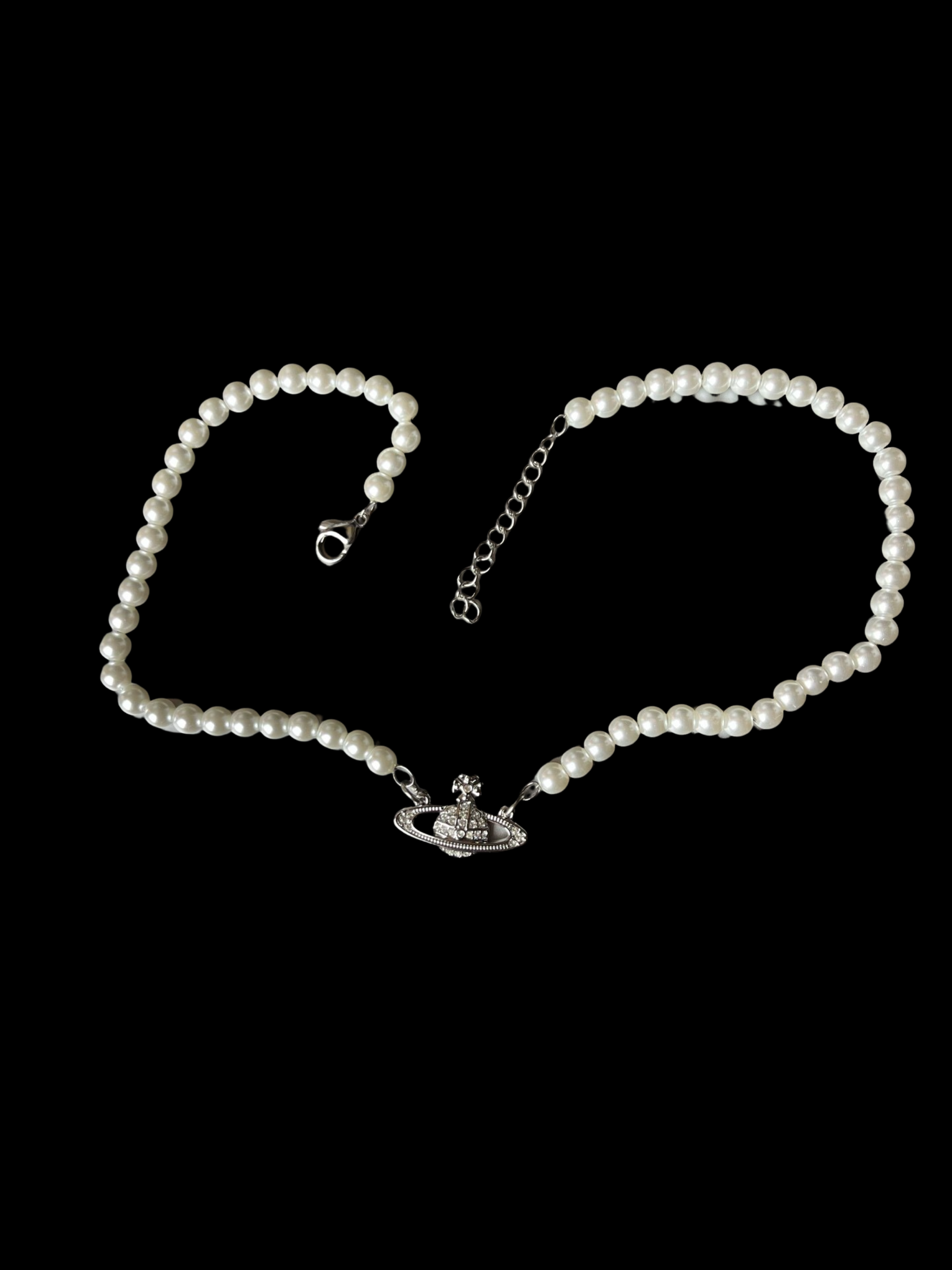 Repurposed Silver Vivi Pearl Necklace Vasteir